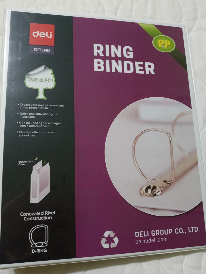 DELI A4 RING BINDER, Hobbies & Toys, Stationary & Craft, Stationery ...