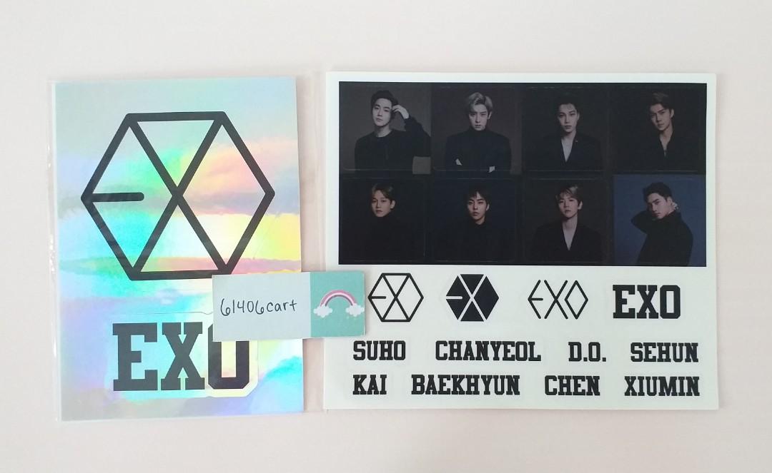 Exo lightstick / eribong version 3 official stickers, Hobbies & Toys ...