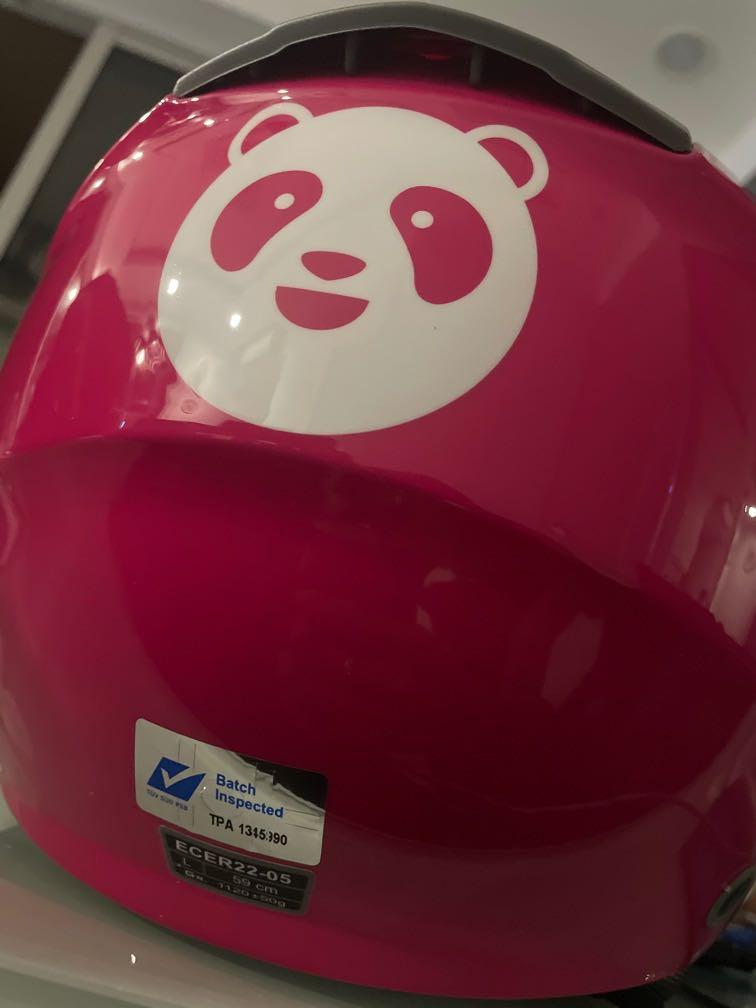 Foodpanda helmet L, Motorcycles, Motorcycle Accessories on Carousell