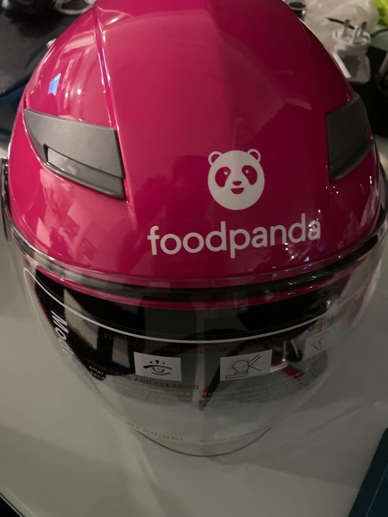 Foodpanda helmet L, Motorcycles, Motorcycle Accessories on Carousell