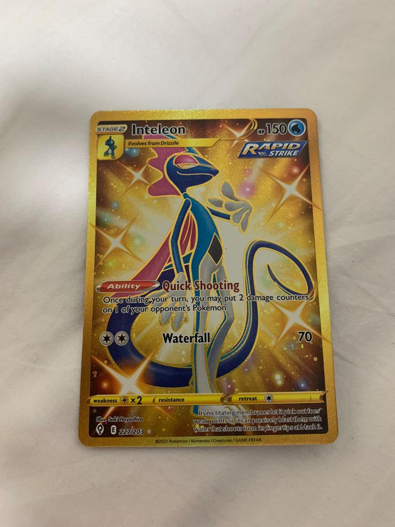 Inteleon Gold Card 227/203 Evolving Skies, Hobbies & Toys, Memorabilia ...