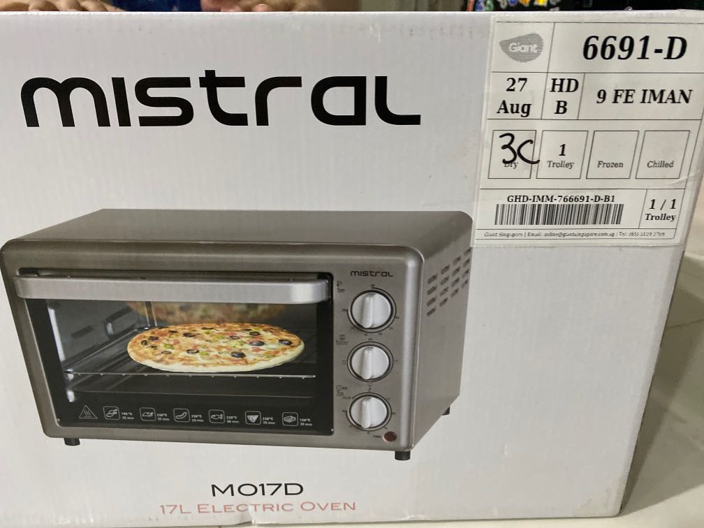 Mistral MO17D 17L Electric Oven, TV & Home Appliances, Kitchen ...