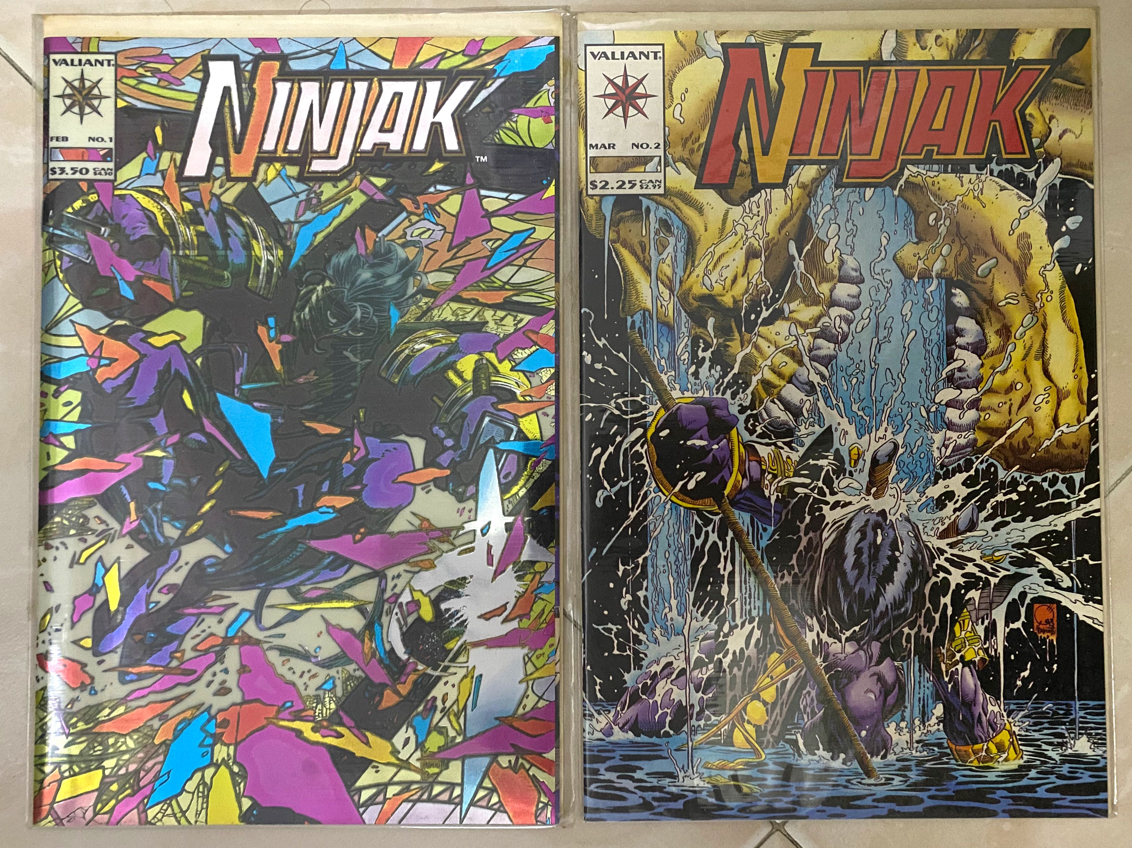 Ninjak 1st series (1994) Issues #1 (CHRONIUM COVER) and #2, Hobbies ...