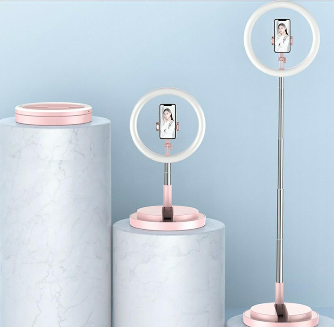 Pink collapsable/foldable ring light stand, Furniture & Home Living ...