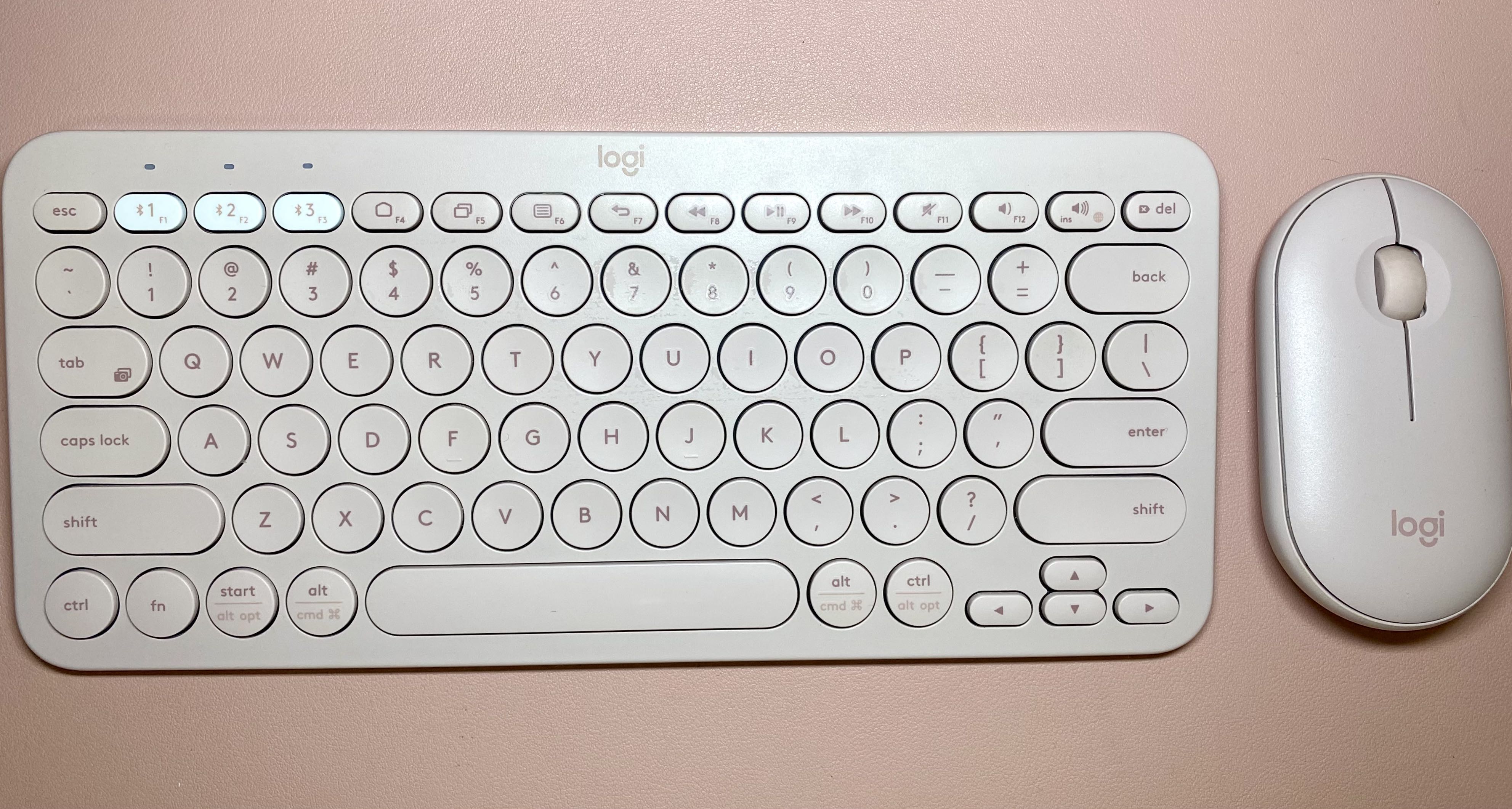 Pink Logitech K380 keyboard and M350 mouse bundle, Computers & Tech ...