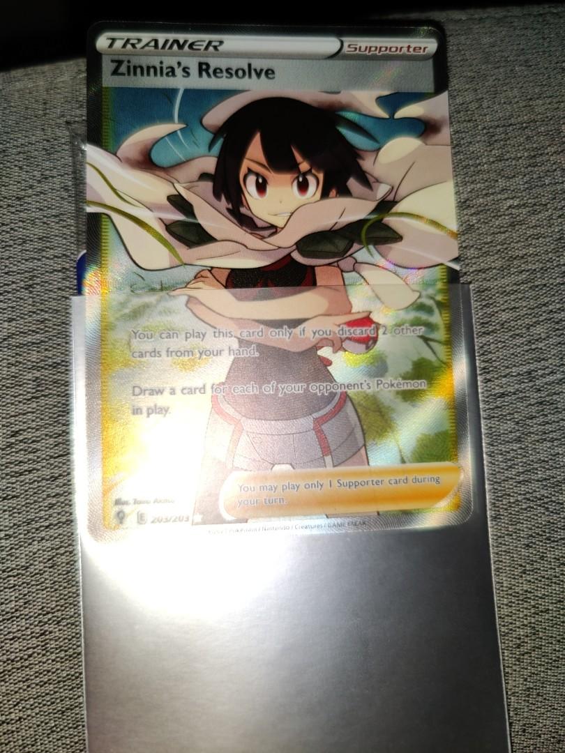 Pokemon TCG Evolving skies Zinnia's resolve 203/203 Full art Trainer ...