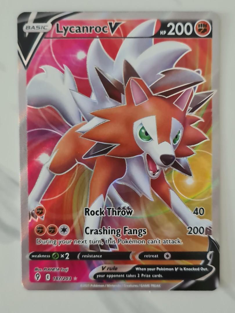Pokemon TCG: Lycanroc V Evolving Skies, Hobbies & Toys, Toys & Games on ...