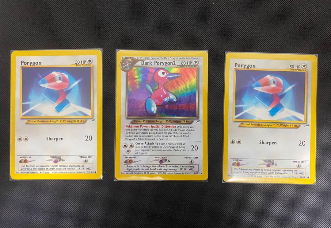 Pokémon TCG - Dark Porygon2 & Porygon set, Hobbies & Toys, Toys & Games ...