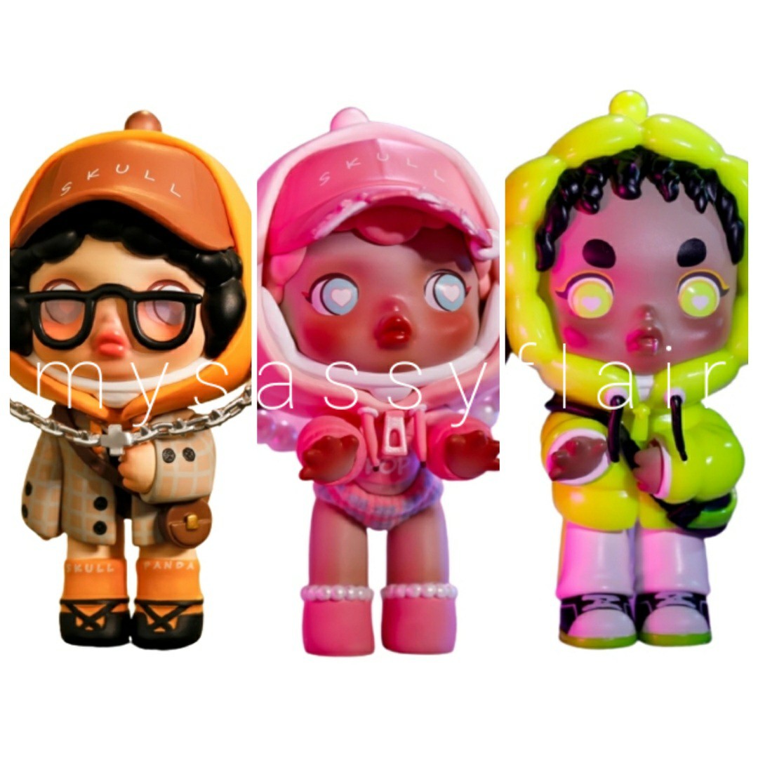 PopMart SkullPanda HypePanda Series Pink Girl, Hip Pop Singer, Mix ...
