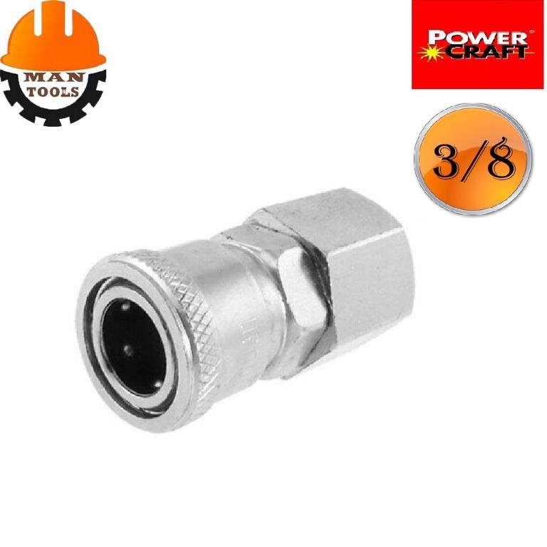 POWERCRAFT Air Quick Coupler for pneumatic Tools 3/8 (PFQC3/8PT ...