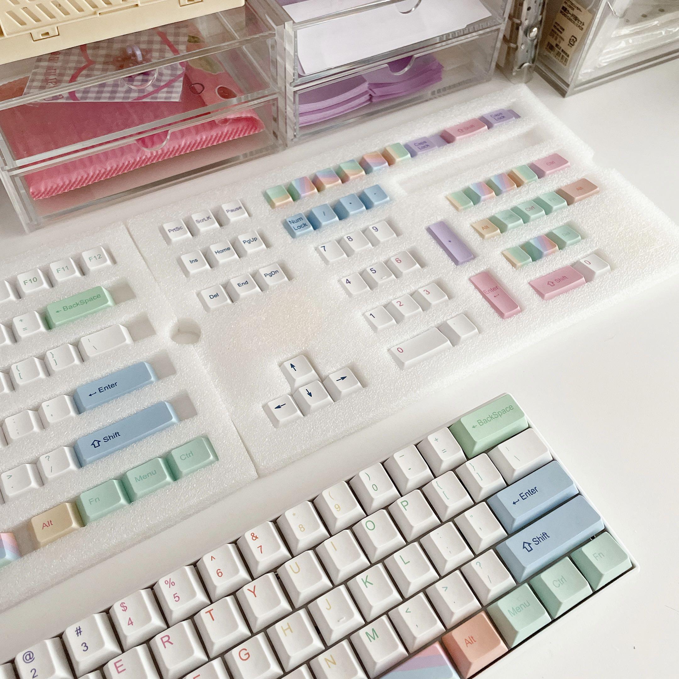 Rainbow Pastel Keycaps, Computers & Tech, Parts & Accessories, Computer ...