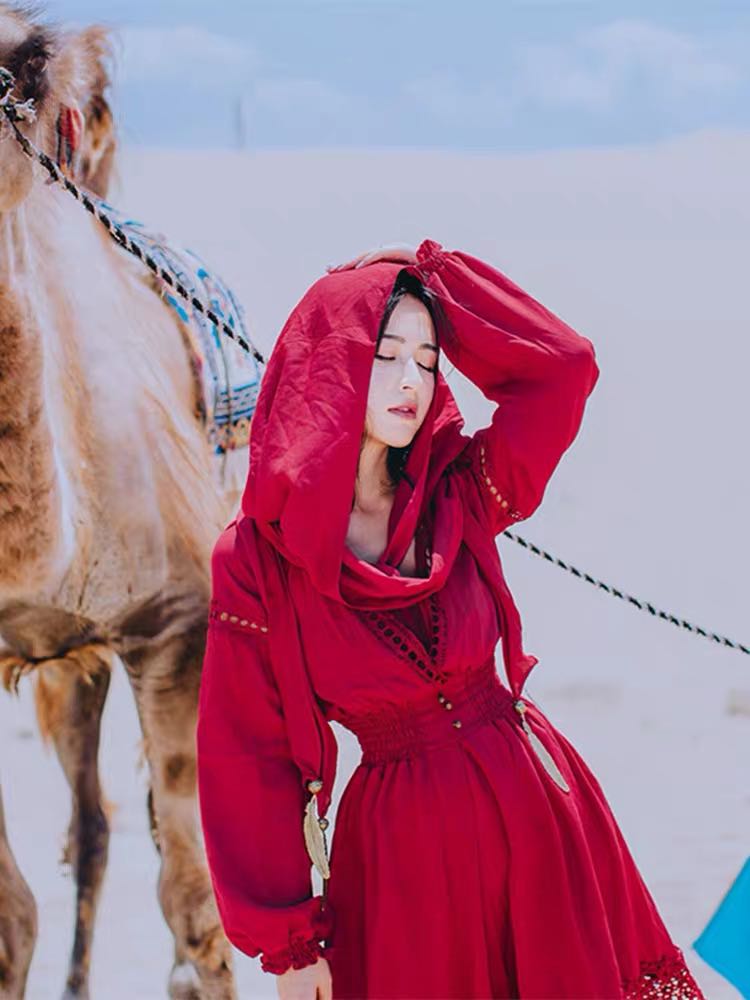 Red traditional dress full set, Women's Fashion, Dresses & Sets ...