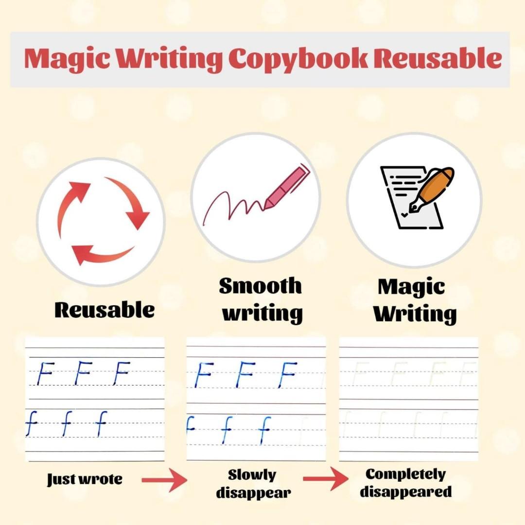 Reusable magic preschool educational practice books, Hobbies & Toys ...