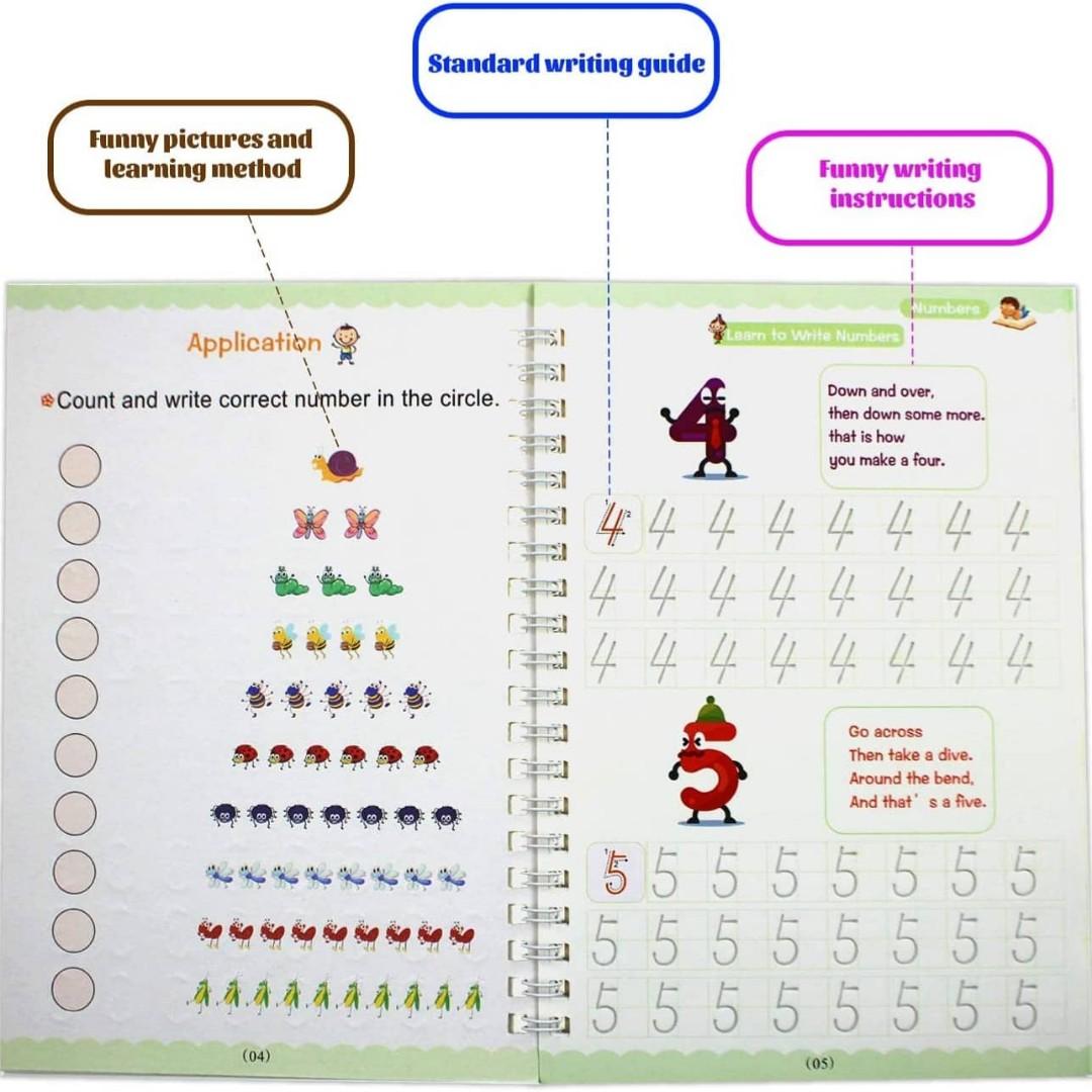 Reusable magic preschool educational practice books, Hobbies & Toys ...