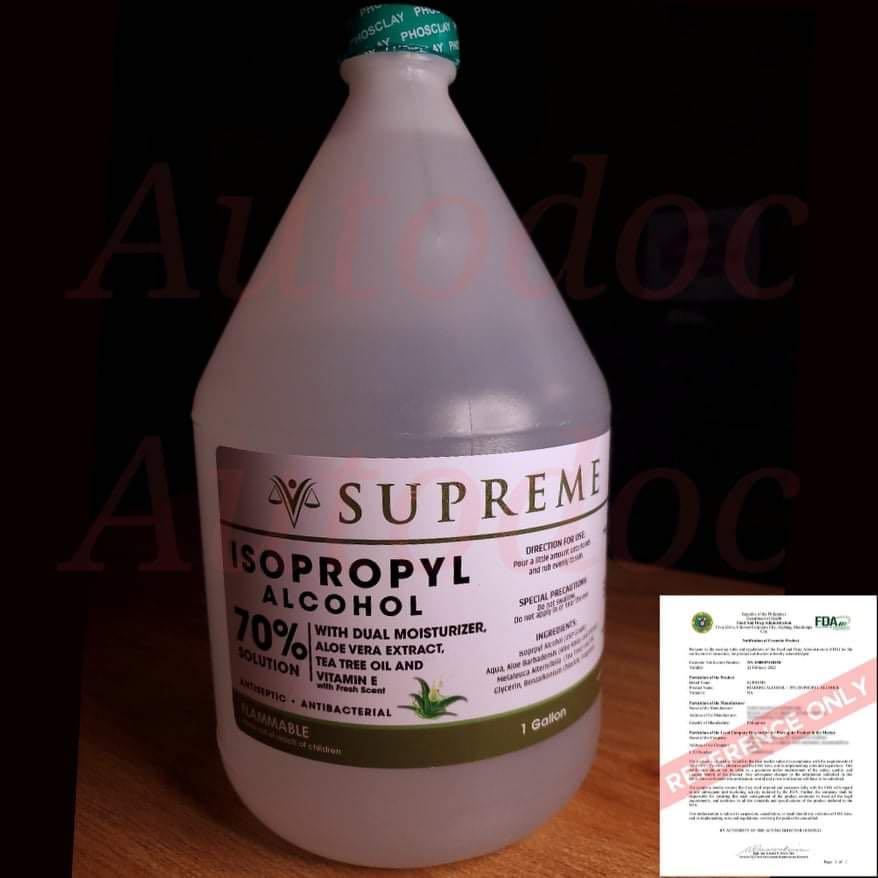 SUPREME ALCOHOL 1 GALLON, Beauty & Personal Care, Sanitizers ...