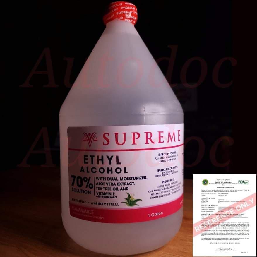 SUPREME ALCOHOL 1 GALLON, Beauty & Personal Care, Sanitizers ...
