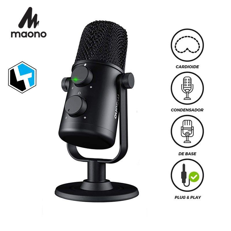 USB Microphone, MAONO Computer Condenser Podcast PC Mic with Microphone ...