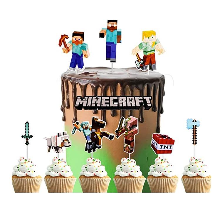 7 Types of 2D / 3D Minecraft / Game Characters cake toppers, Hobbies ...