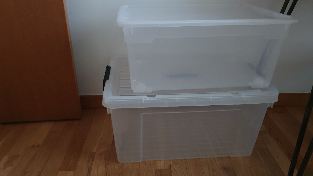 60L and 40L storage boxes, Furniture & Home Living, Home Improvement ...