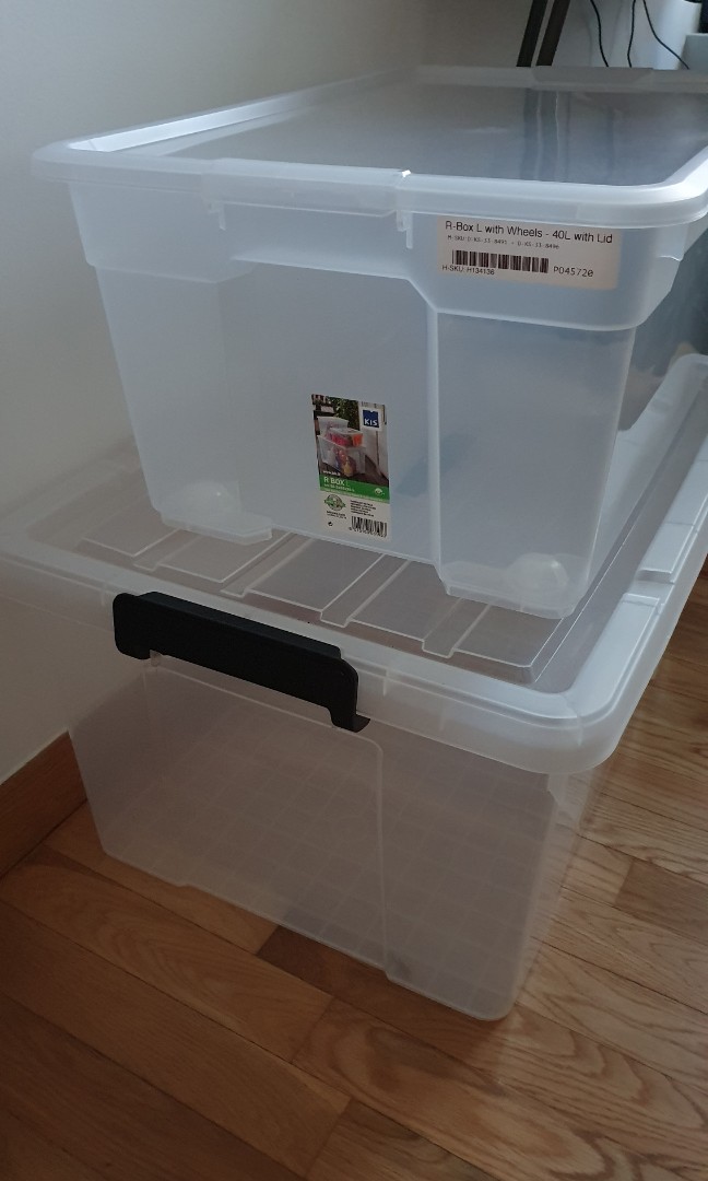 60L and 40L storage boxes, Furniture & Home Living, Home Improvement ...