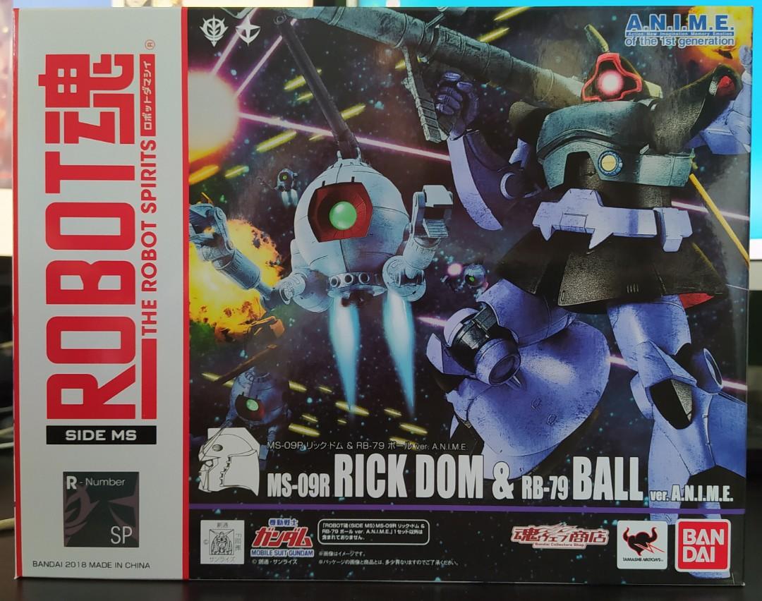 全新日版未開 Robot魂 SP MS-09R RICK DOM & RB-79 BALL ver A.N.I.M.E., 興趣及遊戲, 玩具 ...
