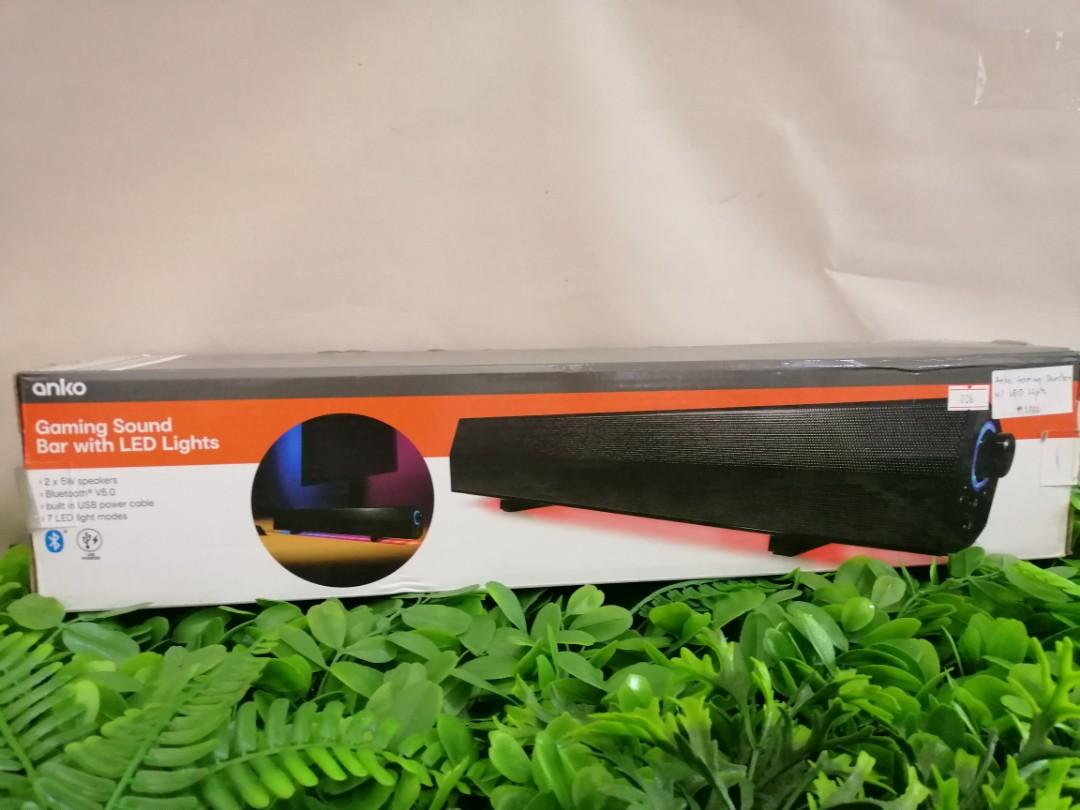 Anko Gaming Sound Bar with LED Lights, Audio, Soundbars, Speakers ...