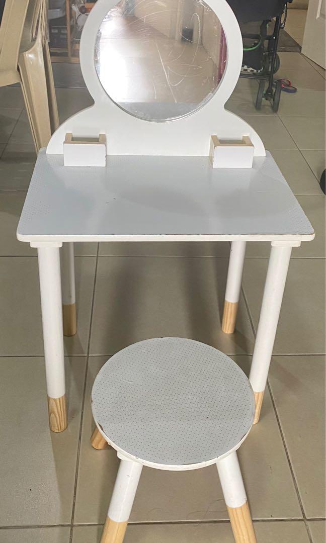 anko vanity table with stool, Hobbies & Toys, Toys & Games on Carousell