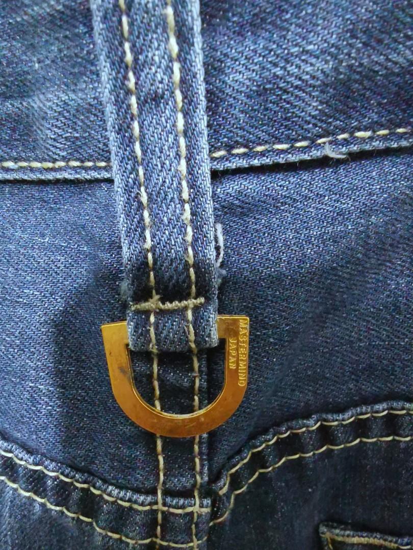 Bape x Mastermind Japan Denim Pants, Luxury, Apparel on Carousell