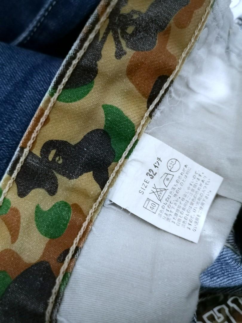 Bape x Mastermind Japan Denim Pants, Luxury, Apparel on Carousell