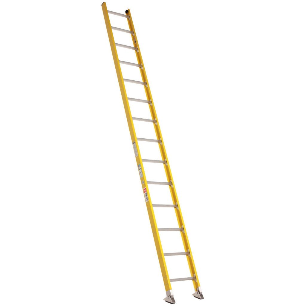 Bauer Fiberglass Straight Ladder 16ft with cable hook, Commercial ...