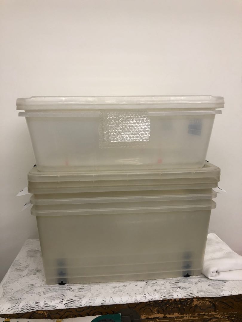 Big plastic storage box, Furniture & Home Living, Home Improvement ...