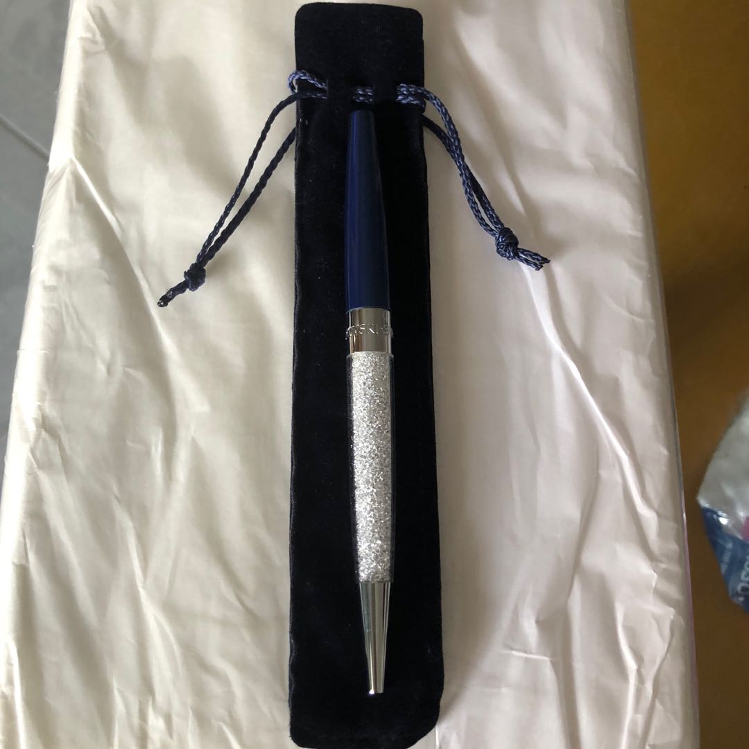 Brand New Authentic Swarovski Crystal Pen (Blue), Luxury, Accessories ...
