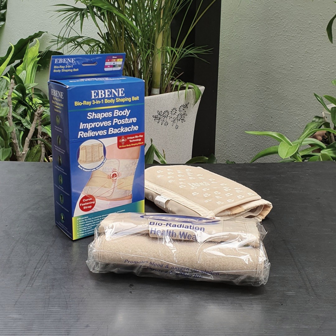 Ebene Bio-Ray body shaping belt (2 pieces), Health & Nutrition, Braces ...