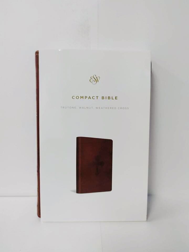ESV Compact Bible (Trutone Walnut-Weathered cross), Hobbies & Toys ...