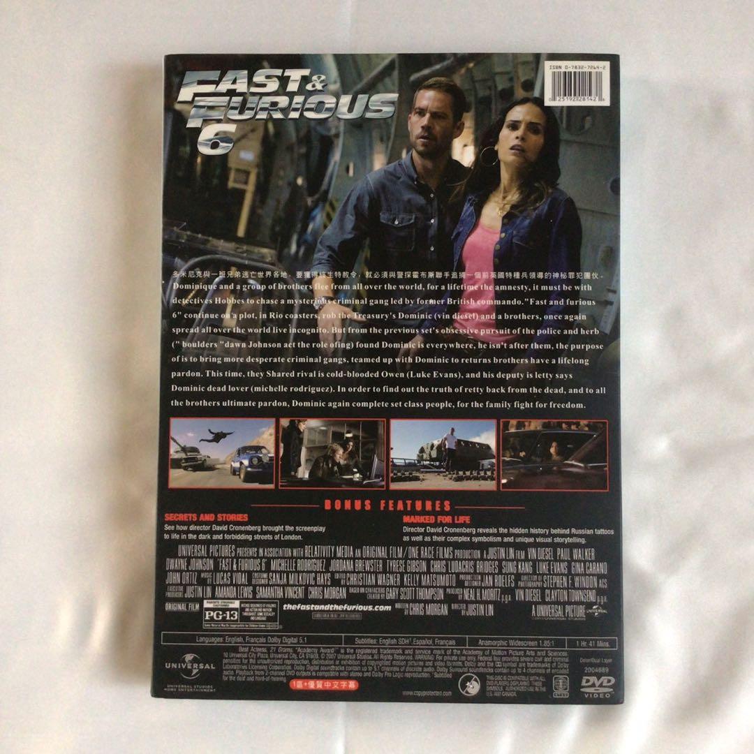 Fast & Furious 6 DVD Hong Kong version, Hobbies & Toys, Music & Media ...