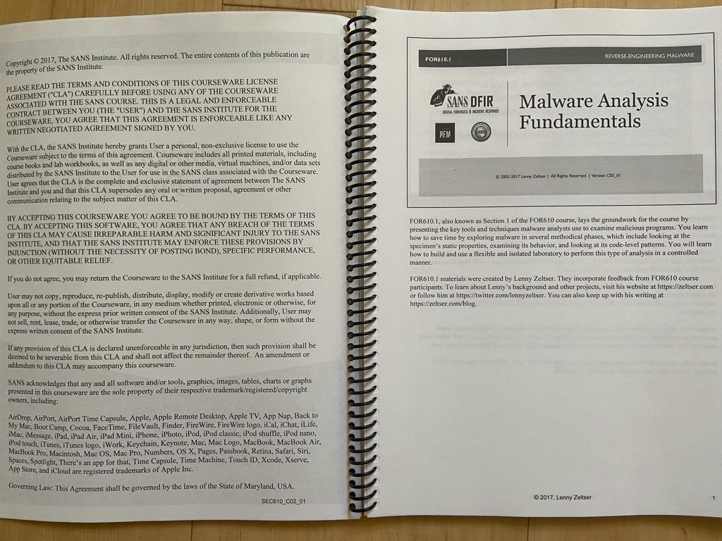 Free SANS FOR610 textbooks to give away, Hobbies & Toys, Books ...