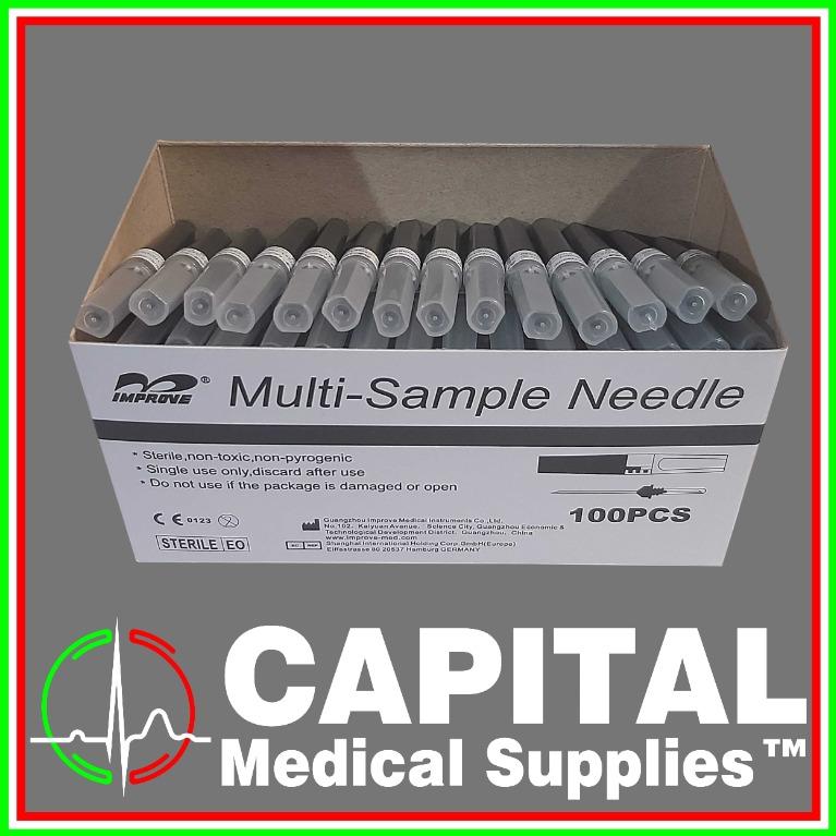 IMPROVE, Multi-Sample Needle, 22G x 1 1/2'' (0.7x38mm) 10 pcs, Health ...