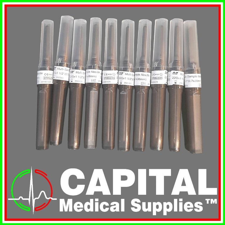 IMPROVE, Multi-Sample Needle, 22G x 1 1/2'' (0.7x38mm) 10 pcs, Health ...