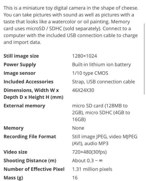 INSTOCK Kenko Tonika Mini Toy Cheese Camera Don Don Don Ki, Photography ...