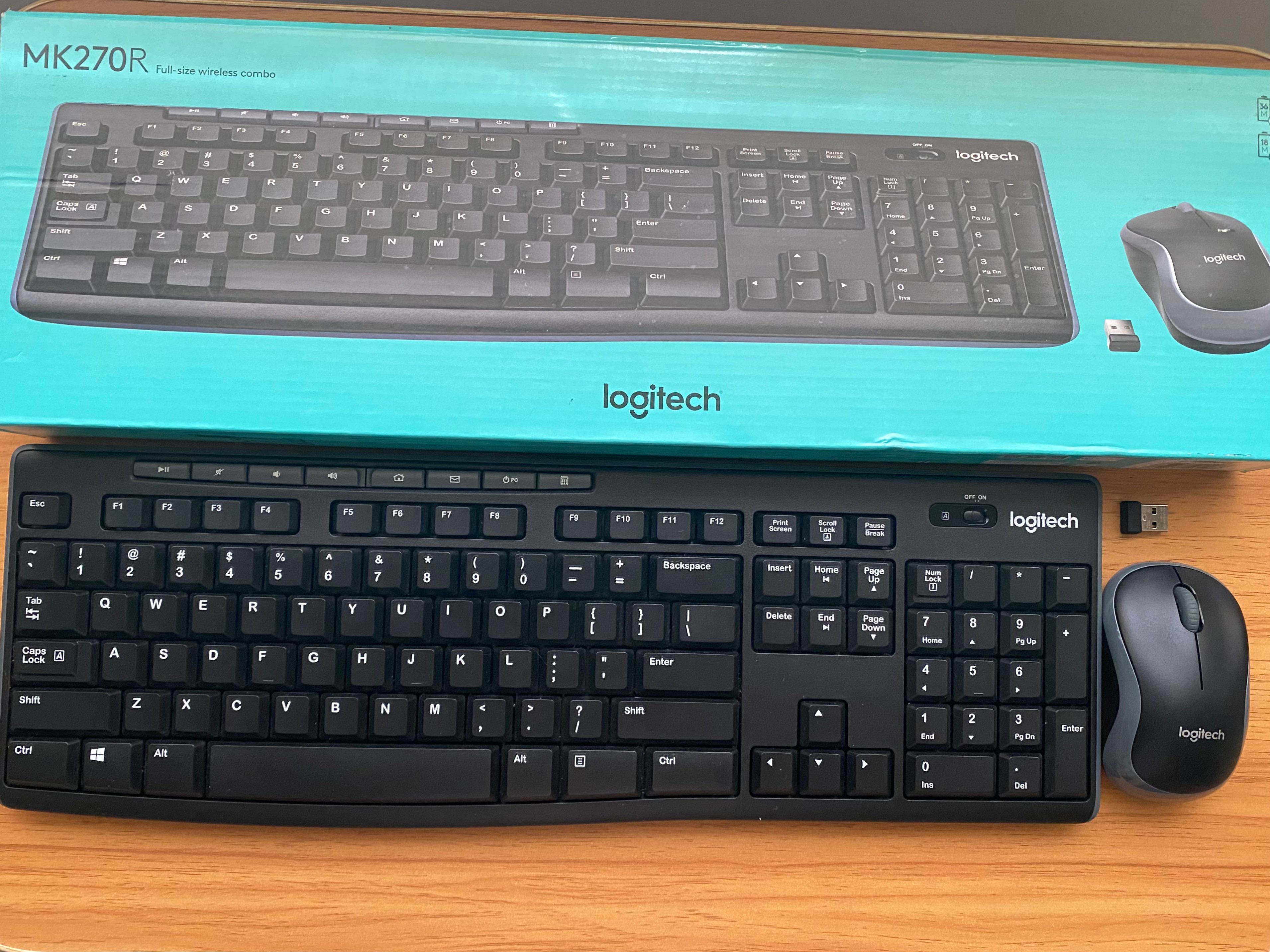 Logitech MK270R Wireless Keyboard & Mouse Combo, Computers & Tech, Parts & Accessories, Computer ...