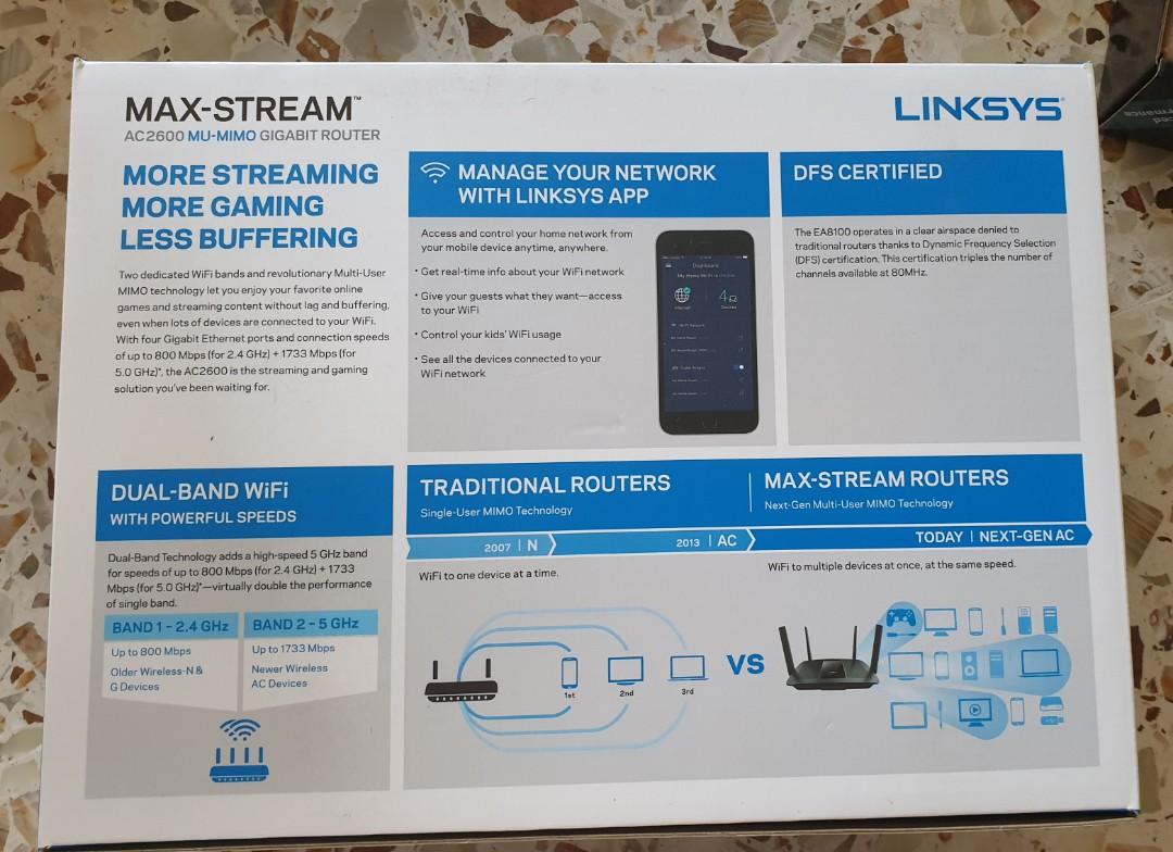 MAXSTREAM AC2600 MU-MIMO Gigabit Router, Computers & Tech, Parts ...