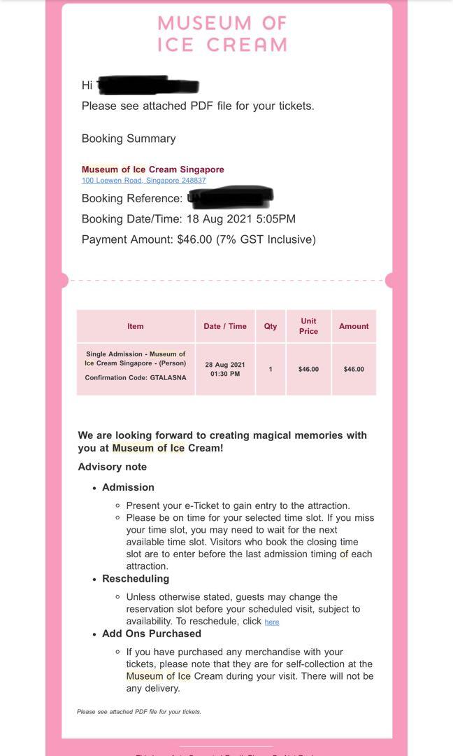 Museum of ice cream ticket, Tickets & Vouchers, Local Attractions ...