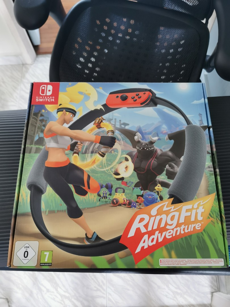 Nintendo Switch Ring Fit Adventure with accessories, Video Gaming ...