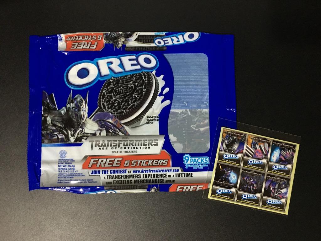 Oreo Transformers Age Of Extinction Movie Tie-In Stickers, Hobbies ...