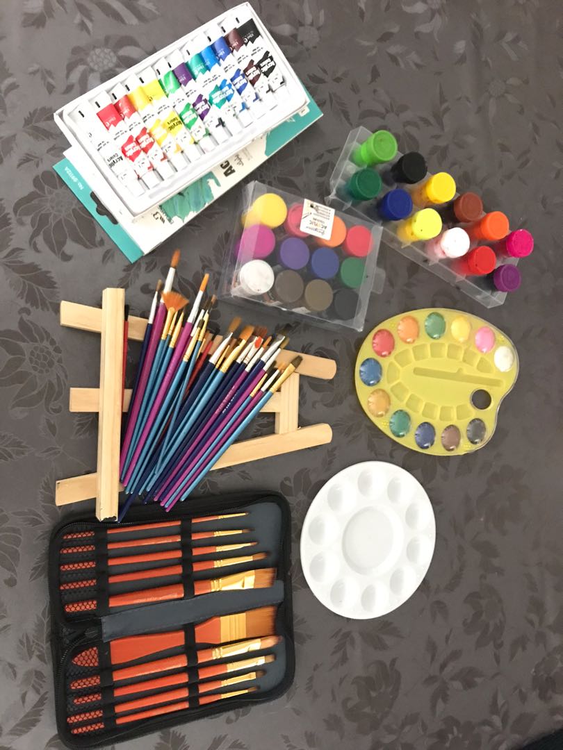 Painting materials (used twice), Hobbies & Toys, Stationary & Craft ...