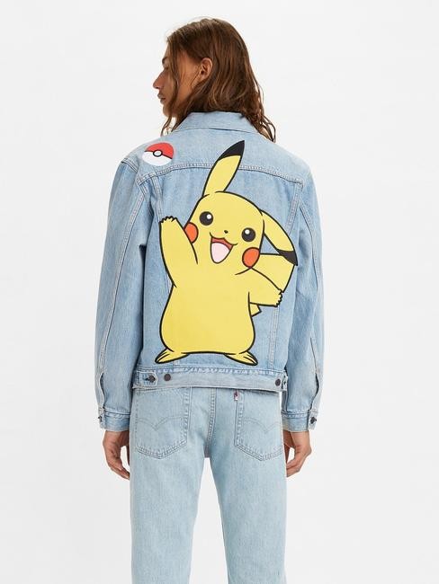 Pikachu Pokemon Jeans Denim Jacket, Men's Fashion, Tops & Sets, Hoodies ...