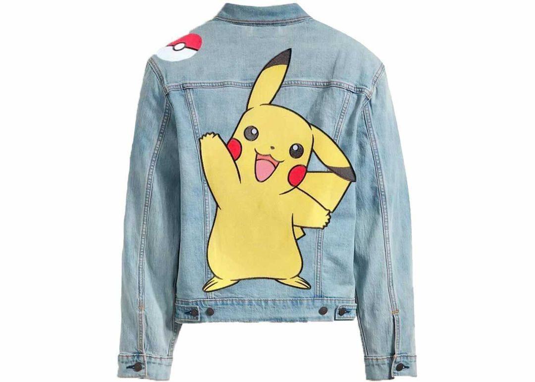 Pikachu Pokemon Jeans Denim Jacket, Men's Fashion, Tops & Sets, Hoodies ...