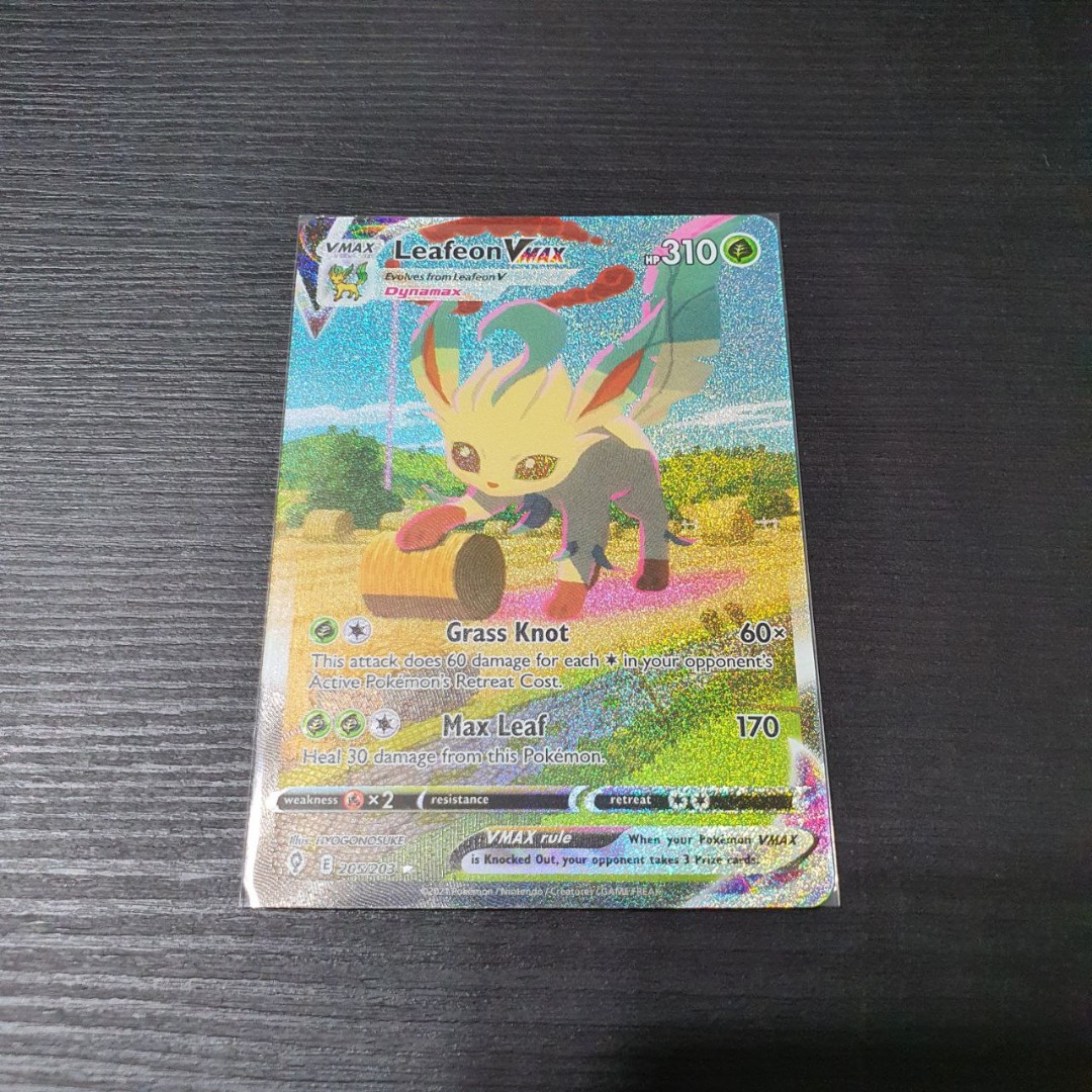 Pokémon Card [Eng] - Leafeon VMAX - (205/203) Alternate Art, Hobbies ...