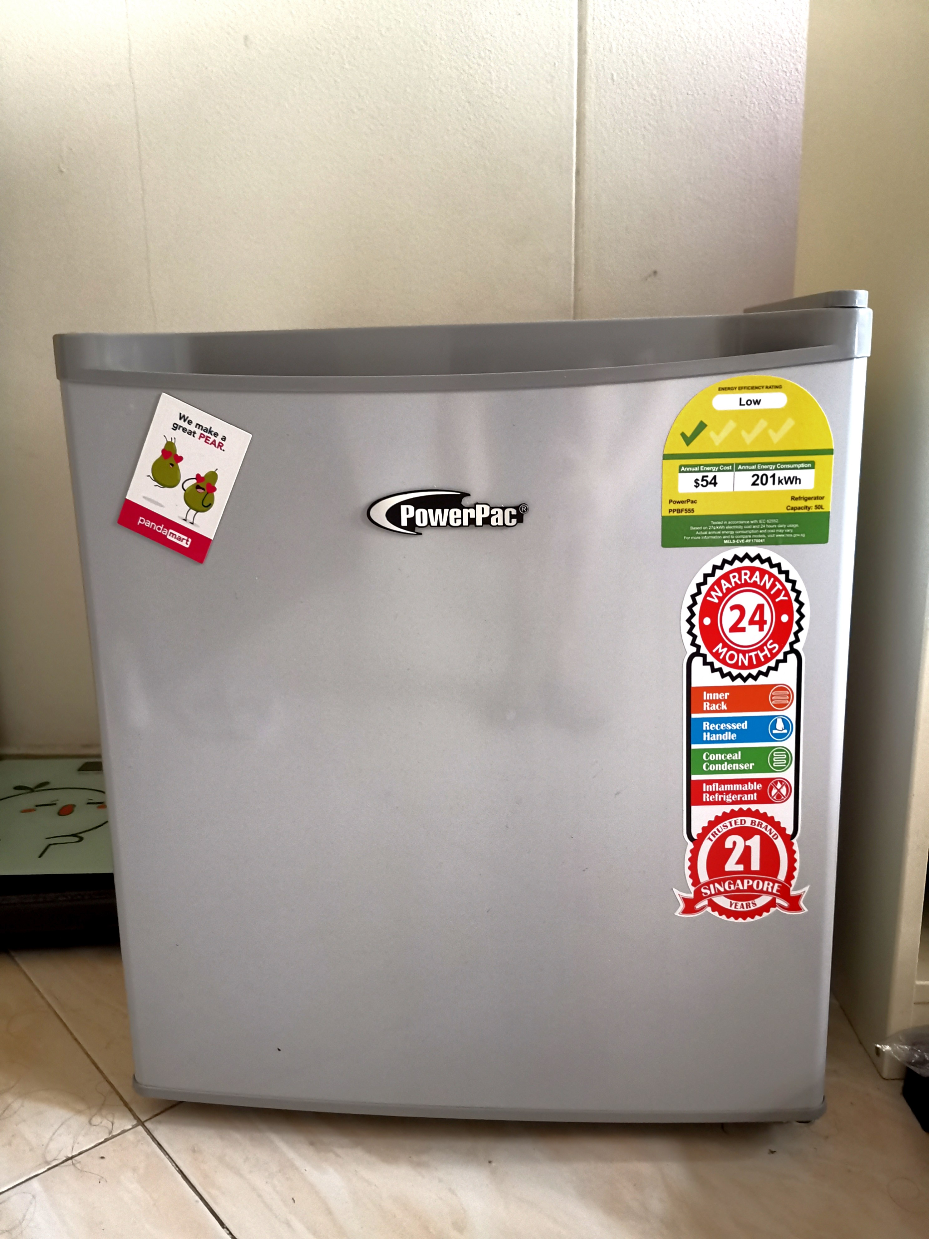 Powerpac Mini Fridge 50L, TV & Home Appliances, Kitchen Appliances ...