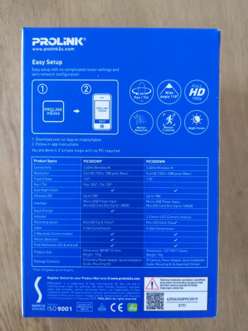 Prolink Smart Cam Plus II (full HD wireless ip cam) web/baby cam ...